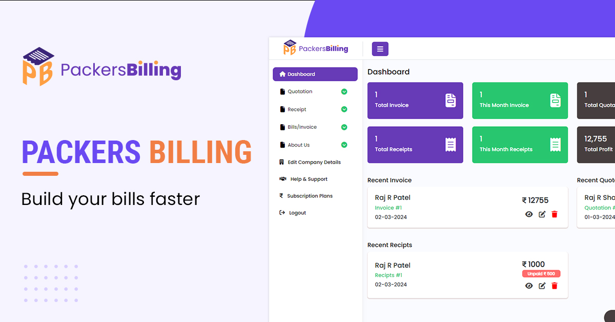Simplify Billing with Packers Billing Software | Get Started!